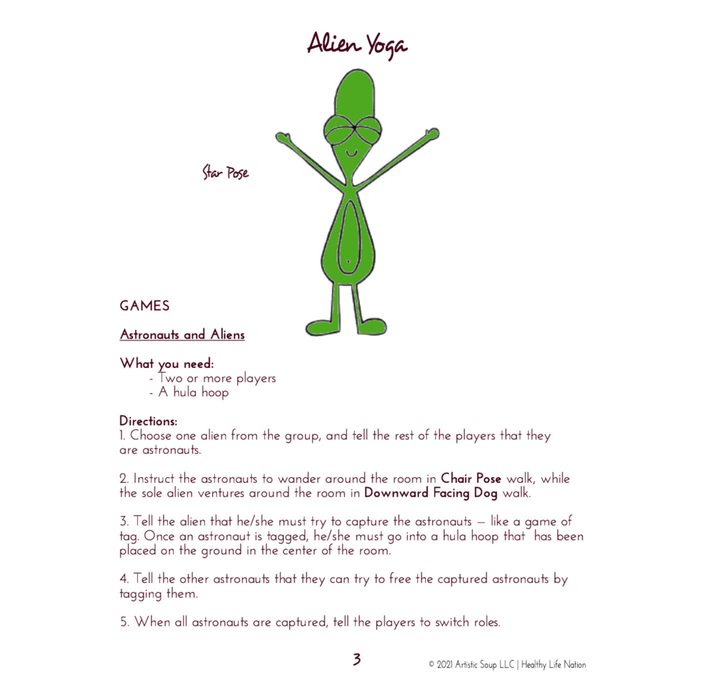 Alien Yoga Lesson for Kids – Healthy Life Nation